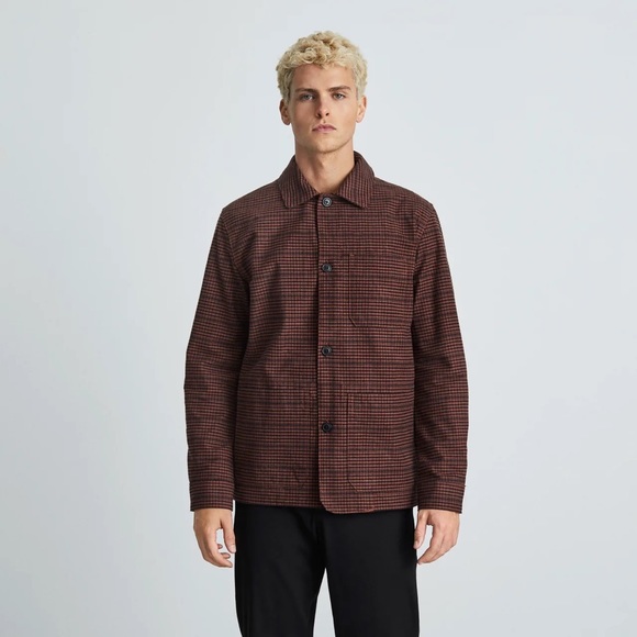 Everlane | Jackets & Coats | Everlane Flannel Chore Jacket In Cherry ...